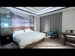 China Luxury Hotel Apartment Furniture Custom 5 Star King Size Leather Bed for sale