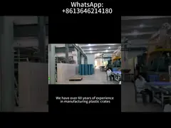 Embalaje de vegetales Caja plegable de plástico 40L Contenedor de caja móvil de almacenamiento apilable