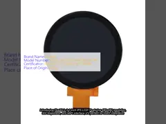 3.6-Inch Round LCD Display Module | 544×506 Resolution, 900cd/m² High Brightness for Industrial Gauges & Equipment Dashboards