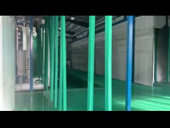 square post in powder coated green