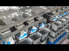 3-Schicht 8-Kopf Frischwaren-Waage Haifischflossen-Kissenbeutel Wiege- und Verpackungsmaschine