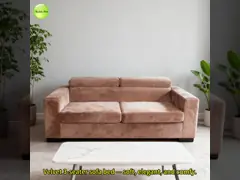 China Queen Size Velvet Daybed Sofa Couch Sleeper 3 Seater Adjustable Headrest for sale