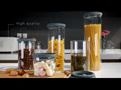 China IKOO Glass Airtight Canisters with Silicone and Glass Lids – BPA-Free Borosilicate Containers for Food Prep, Storage, Wet or Dry Food Jars for Rice, Tea, Coffee, Candy for sale