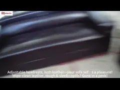 N009Luxury Design Leather Sofa Sets with Adjustable Headrest for Hotel Lobby Use