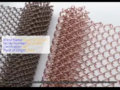 China 6 mm*6 mm de malla de alambre amarilla de decoración con tejido de enlace de cadena para diseño arquitectónico en venta