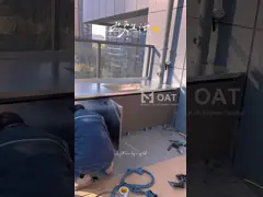 China L Shaped 304SUS Outdoor Garden Kitchen Units BBQ Sink Oven Grill Cabinet for sale