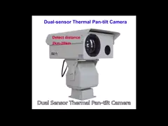 640 x 512 Risoluzione dell'immagine Fotocamera di sicurezza a doppia lente Ampio campo visivo per una sorveglianza di sicurezza completa