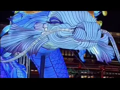China Customizable Chinese Dragon Lantern Sculpture with LED Lighting for Outdoor Events 110/220V Power for sale