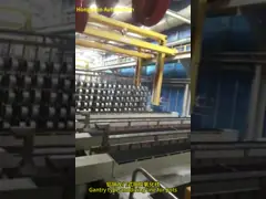 중국 알루미늄 부품 표면 처리를 위한 3개의 갠트리 단일 암 이중 훅 크레인과 21개의 공정 탱크를 갖춘 고효율 갠트리 자동 양극 산화 라인 판매용