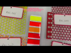 China 800mm Width Red Color Powder Coating Wind Dust Perforated Fence For Coal Mine for sale