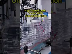 Two Workstations Empty Plastic Bottle Leak Testing Machine Rapid Speed 10000BPH