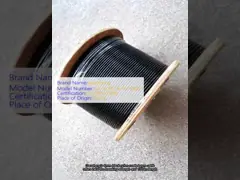 7x19 Structure 6mm Black  Nylon Coated Gym Cable with 2400 lbs Breaking Strength and 1000m Length