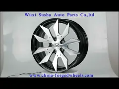 Custom 1-PC Forged Rims Gloss Black and Polished Face