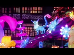 Outdoor Christmas Festival Deer Animal Lanterns Handmade with LED Lights