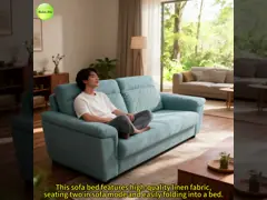 China Modern Linen fabric foldable sofa bed with mattress Living Room Sofa Convertible Sleeping Folding Sofa Bed For Saving-Space for sale