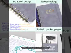 Standard Spiral Hardcover Notebook with 300gsm Cover Weight Black Color