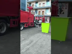 China Dongfeng Hanging Bucket Side Self Load Rubbish Waste Garbage Truck For Street Garbage Collection for sale