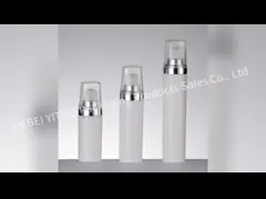 China 50ml White Airless Pump Bottle with Custom Logo - 3.1cm Width × 15.3cm Height BPA-Free PP Packaging for sale