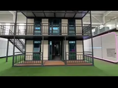 모던하고 스타일리시한 고층 철골 건물 건설을 갖춘 20피트 조립식 이중 주택