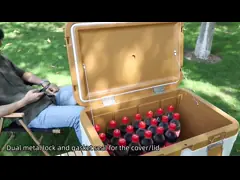 50L Capacity Waterproof Thermal Ice Cooler Box for Outdoor Camping and Fishing