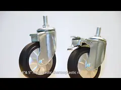 China 3 Inch Industrial Caster with 360° Swivel Rotation and 75mm PU Wheel for Service Carts for sale