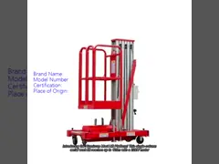 China Aluminum Mast Lift Platform Single Column Aerial Work Lift Platform for sale