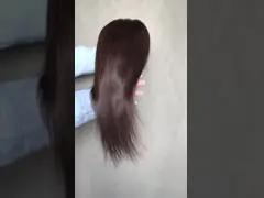 China 130% Density 18inch Bone Straight 3# Full Lace Human Hair Lace Wig for sale