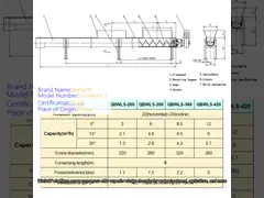 Factory Original Shaftless Screw Conveyor Sludge Transfer New Condition 1-Year Core Bearing 1-Year Water Treatment Machinery agriculture and Other Industry