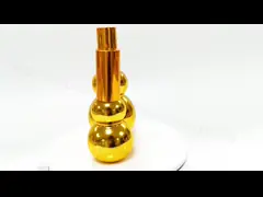 China Gourd Glass Cosmetic Spray Bottles 30ml 1oz for Essential Oils with Vacuum Electroplating Finish for sale