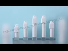 China Plastic Airless Pump Bottles 3.1cm x 15.3cm for Skin Care Packaging with Custom Colors for sale