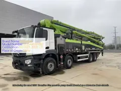 2021 Used Zoomlion 63m Concrete Pump Truck with Mercedes Benz Chassis