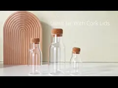 China High Borosilicate Glass Carafe with Cork Stopper Microwave and Freezer Safe Beverage Pitcher for sale