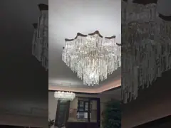 Hotel Project Decoration Staircase Hanging Pendant Lighting Crystal Chandelier