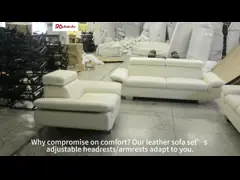 China Detachable Double Stitched Leather Sofa Furniture For Living Room ODM for sale