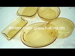 China IKOO Durable Amber Diamond Glass Baking Tray Baking Dish Glass Bakeware Oven Microwave Dishwasher Safe for sale