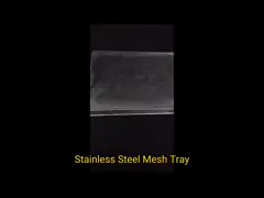 China Food Grade Stainless Steel Mesh Tray Pizza Baking Mesh Grill Tray for sale