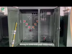 304 Stainless Steel Tank 2500Kva Three Phase Pad Mounted Transformer 12.47KV To 480V Power Distribut