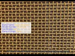 China Decorative Brass Wire Mesh with 50mm*50mm Mesh Size 4.0mm Opening and 1.6mm Thickness for Architectural Design for sale