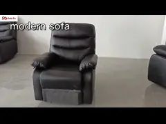 China Electric Black Beige Brown Leather Sectional Recliner Couch Hardwood Frame for sale