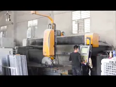 자동 스마트 모노블록 5 축 CNC 브릿지 톱 절단 기계 대리석 대리석 쿼츠로 3400 * 2000 * 180mm 최대 처리 크기 15kw 모터 380V 전력