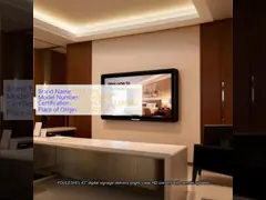 43 Inch Remote Content Update & Bright Display   Wall-Mounted Digital Signage   Sleek  Energy-Smart