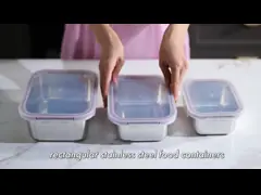 IKOO stainless steel food container with pp lid