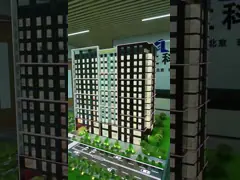 Modelo em escala arquitetônica detalhado de edifício residencial para visualização arquitetônica profissional