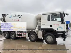Original 2023 lightly Used Concrete Mixer with Sitrak Truck 16 Cubic Meters 16m3 16cbm