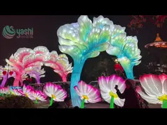 China Custom Floral LED Lanterns 100-500CM with Dual Color Temperature 2700K-6000K for Amusement Parks and Events for sale