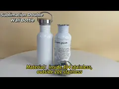 China Sublimation Vacuum Bottle 500ml Stainless Steel Water Bottle Blanks Custom Logo Drink Bottles for sale