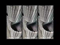 China Galvanized Pvc Coated Barbed Tape Concertina Wire Stainless Steel Cbt-60 Cbt-65 for sale