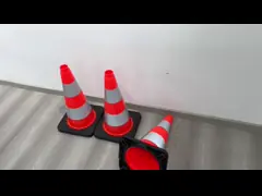 China USA Standard Reflective Traffic Cone 70cm PVC Cones Warning Logo Road Safety Cone White for sale