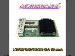중국 클라우드 컴퓨팅 서버용 PCIe 3.0 인터페이스 및 SFP56 커넥터를 갖춘 100GbE 고속 네트워크 인터페이스 카드 MCX623435AC-VDAB 판매용