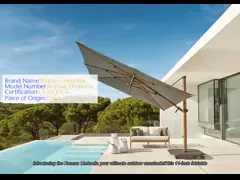 China Factory price Luxury Wind-Resistant Roman Umbrella with Lighting for sale